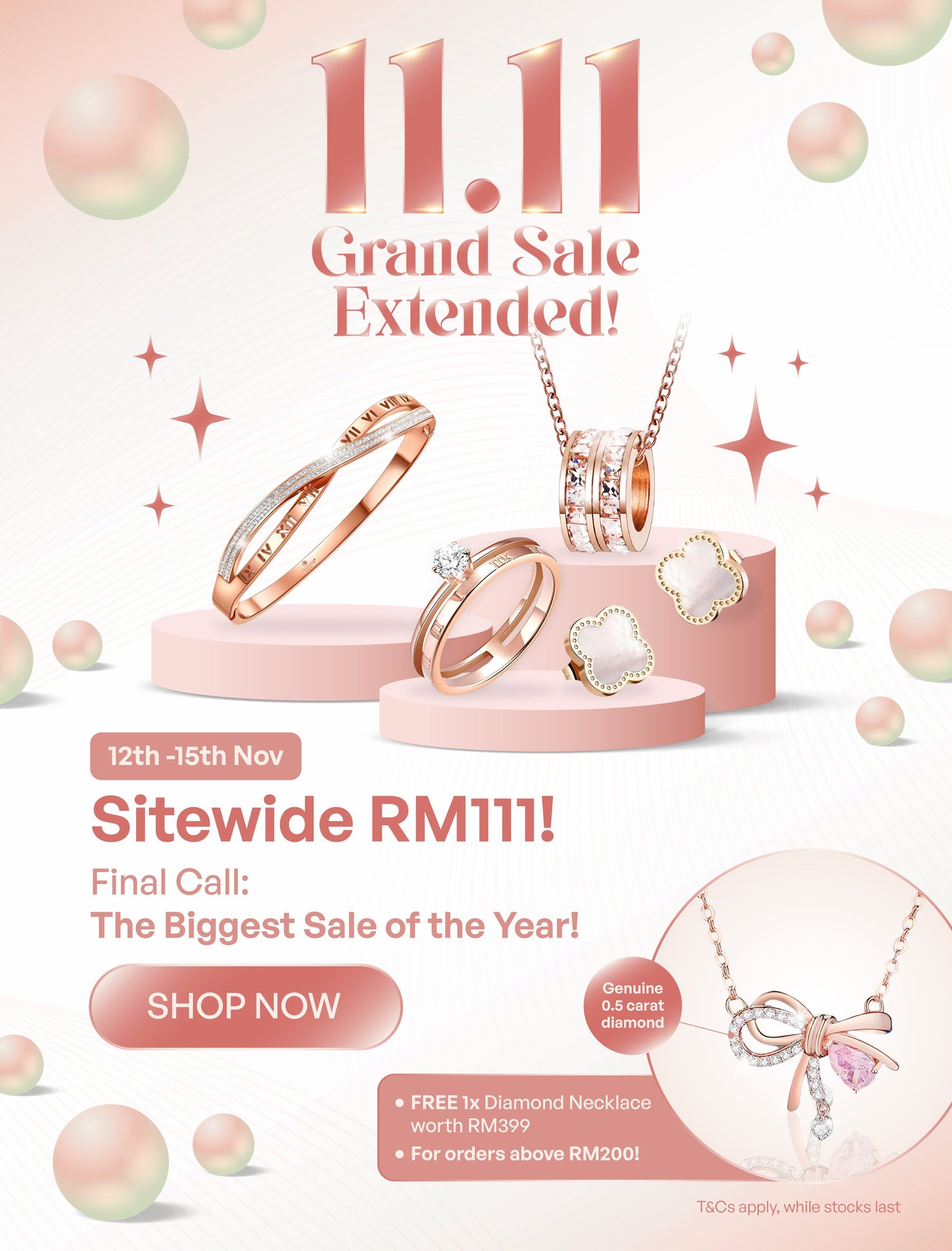 11.11 Grand Sale - Sitewide RM111! – Page 2 – Celovis Jewellery