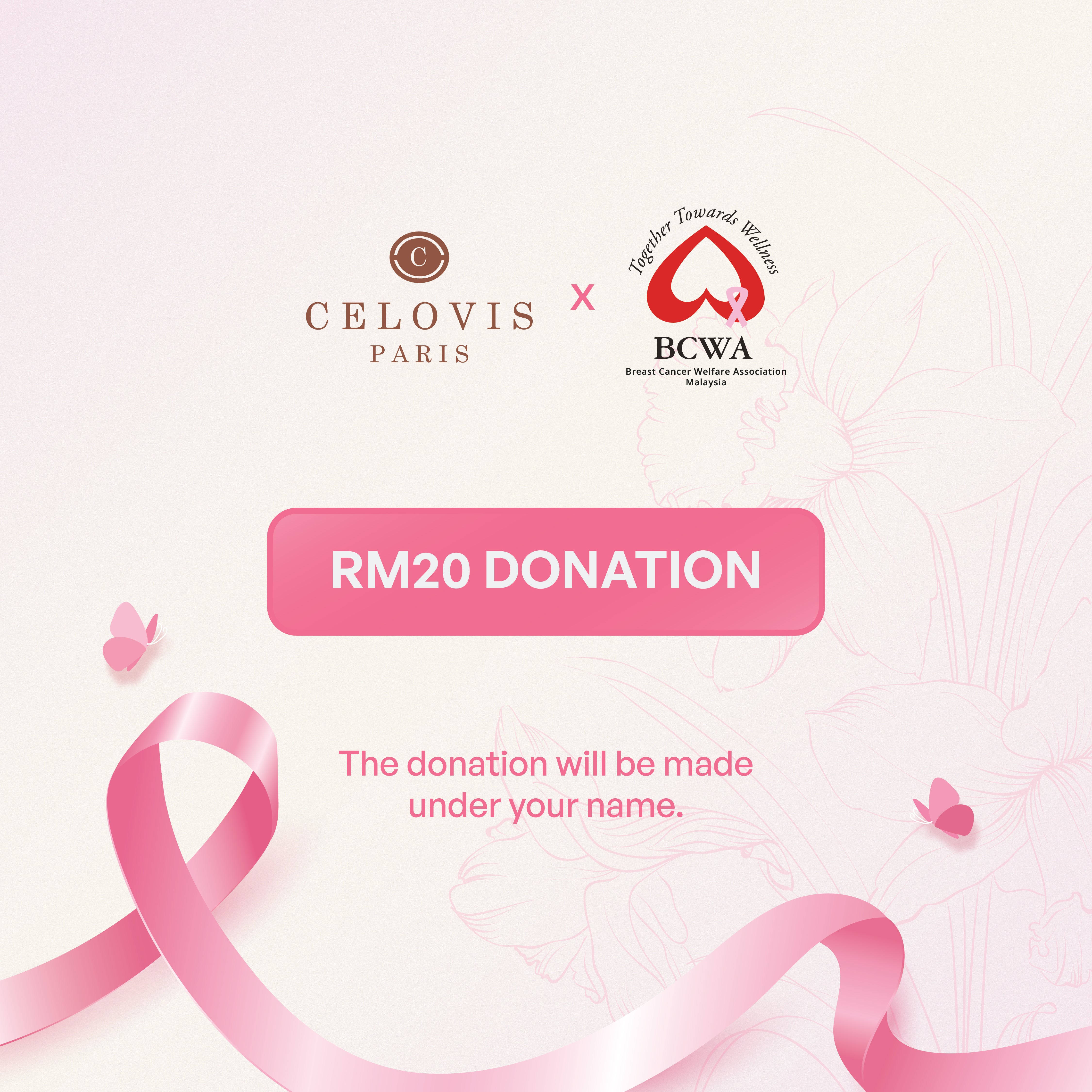 RM20 Donation for Breast Cancer Welfare Association – Celovis Jewellery
