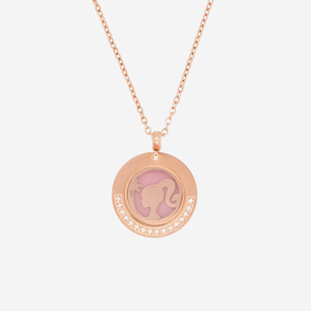 Barbie™ x Celovis Focus On The Good - Locket Necklace with Palm Tree ...